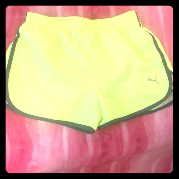 Puma | Bottoms | Puma Girls Running Neon Running Shorts | Poshmark